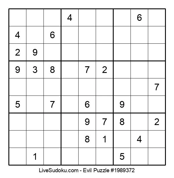Evil Sudoku Online 1989372 Live Sudoku